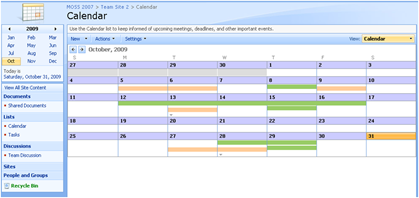 Update: Really Small SharePoint Calendar